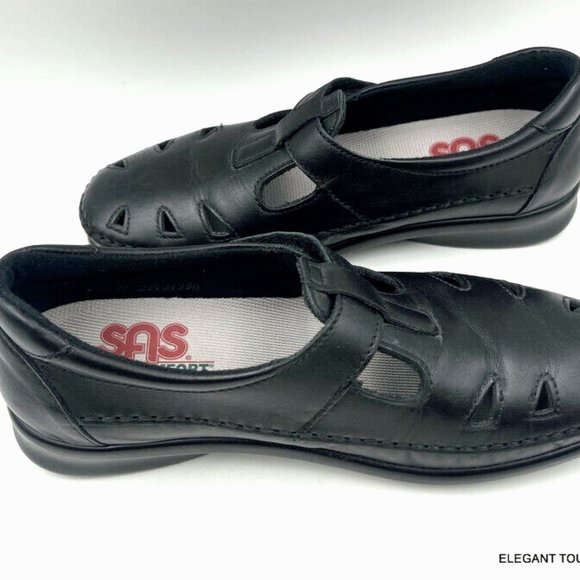 SAS | Shoes | Sas Roamer 55 M Black Leather Loafers Shoes Mary Jane ...